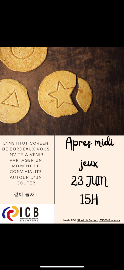ACTIVITE DE FIN D'ANNEE - Institut Coréen de Bordeaux